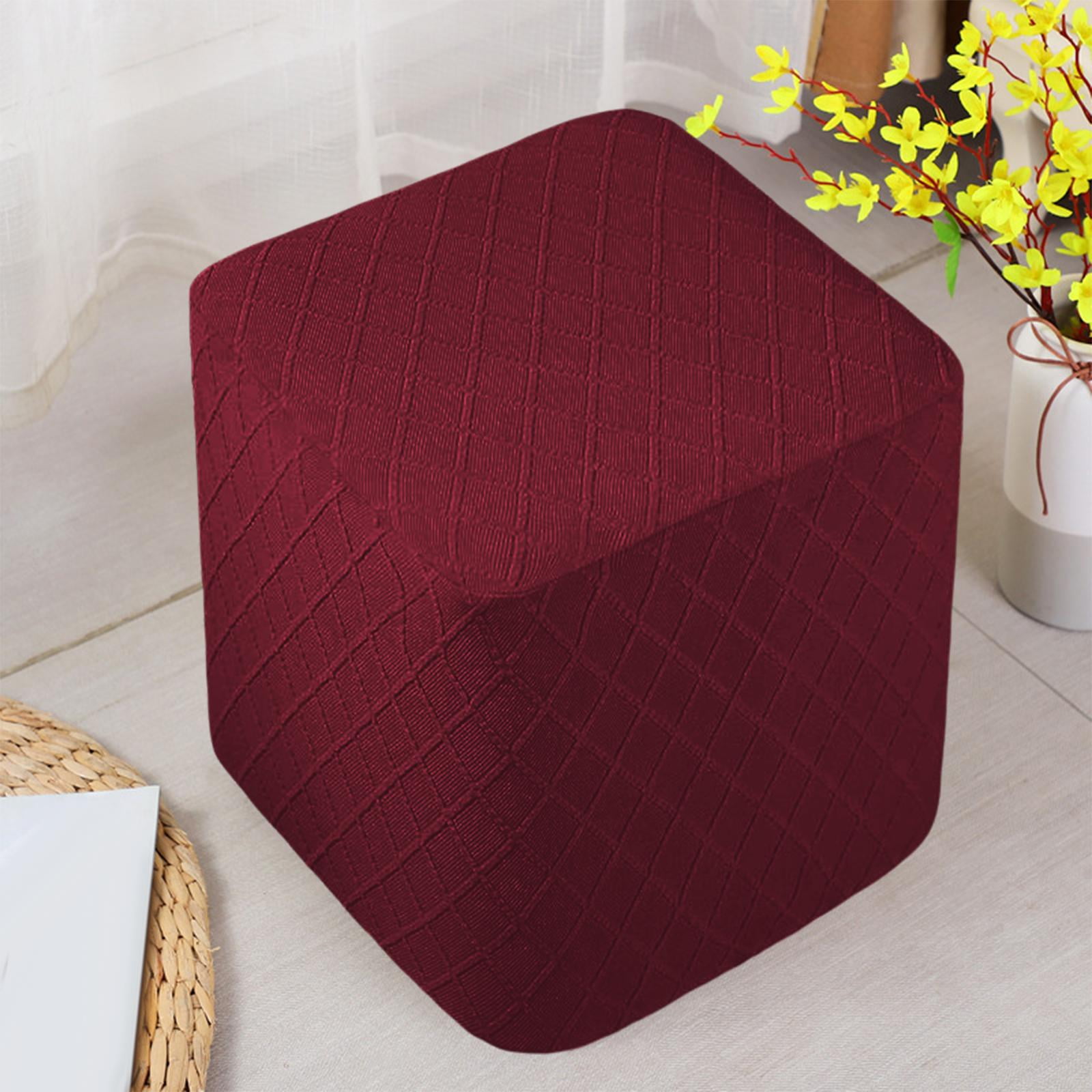 Stretch Ottoman Cover Ottoman Slipcovers Square Foot Stool Stretch ...