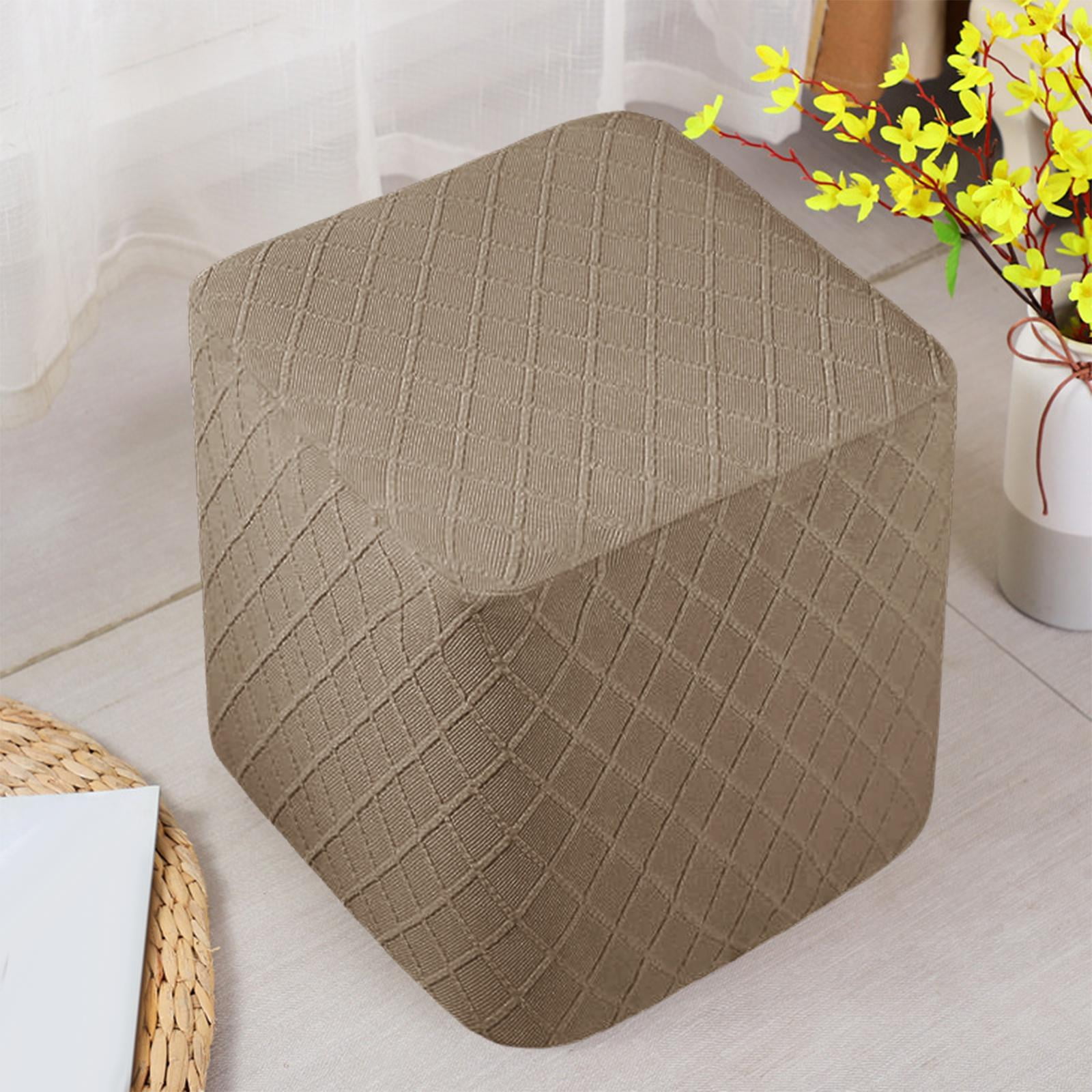 Stretch Ottoman Cover Ottoman Slipcovers Square Footstool Stretch Cover ...