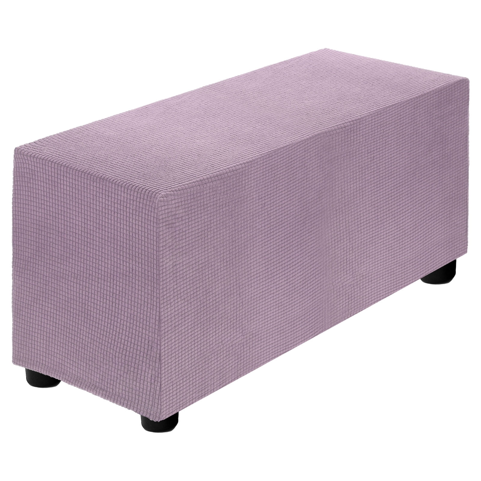 Stretch Ottoman Cover Rectangular Fit Length 33"-40", Medium, Light ...