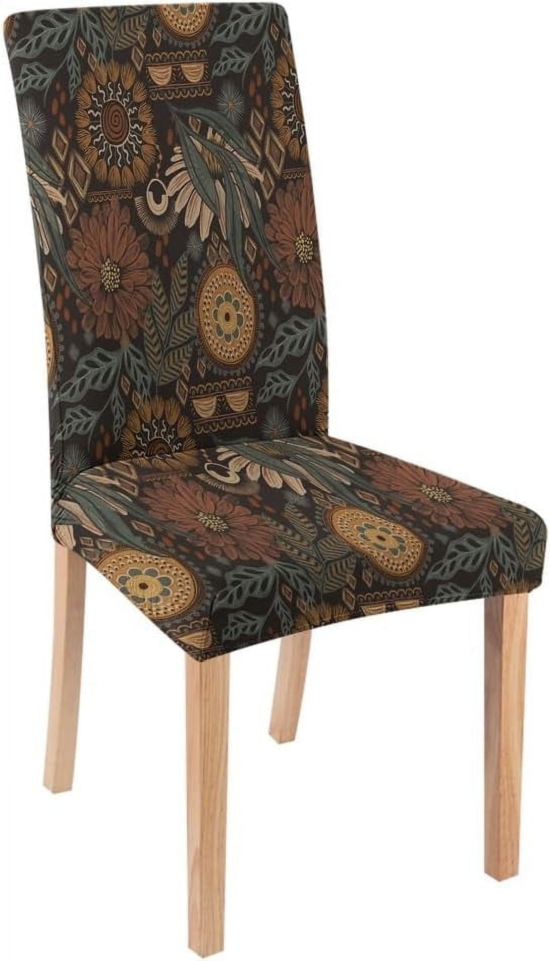 Stretch Parson Chair Slipcovers for Dining Room Set of 4,Boho Vintage ...