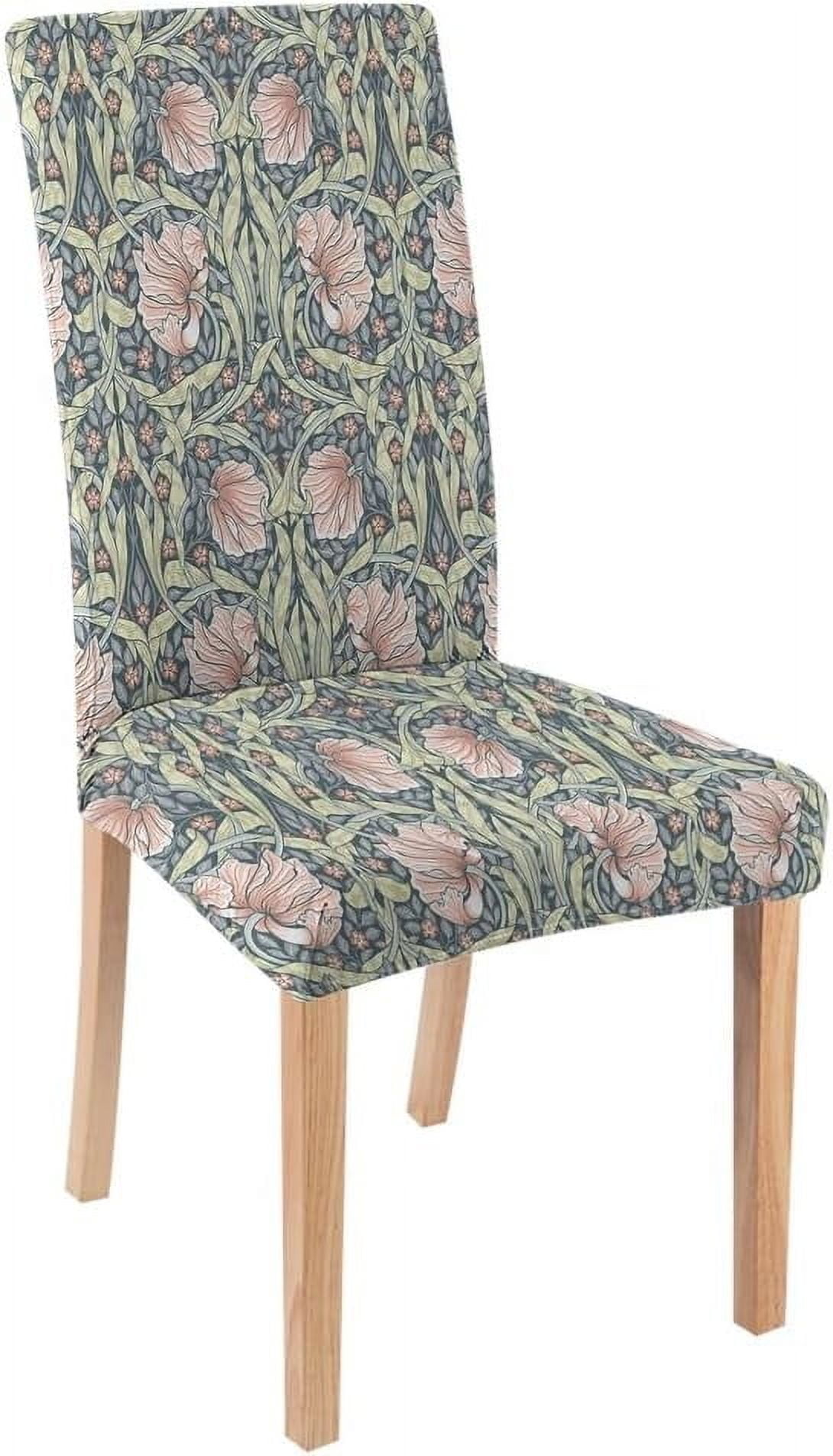 Stretch Parson Chair Slipcovers for Dining Room Set of 4,William Morris ...