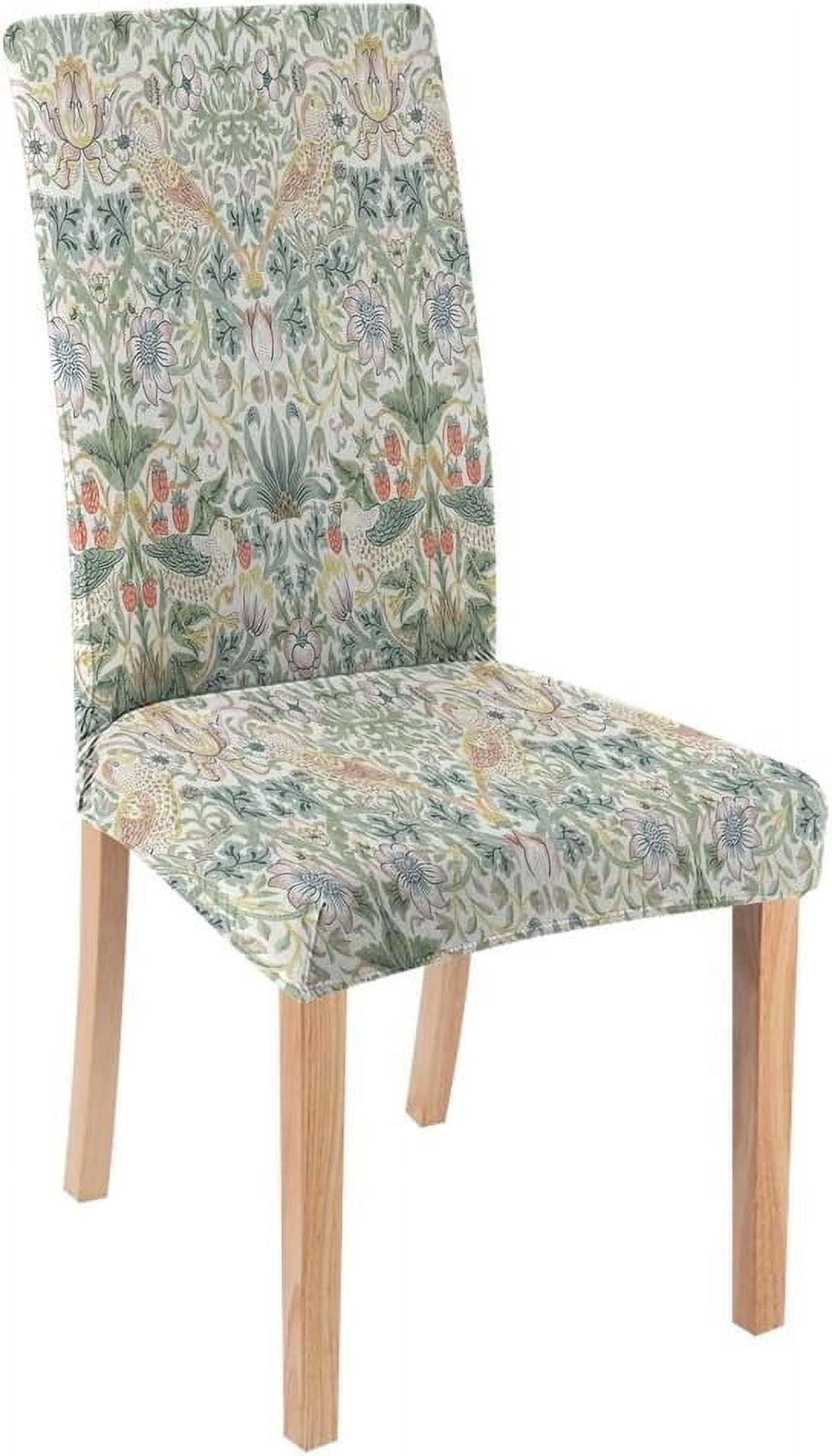 Stretch Parson Chair Slipcovers for Dining Room Set of 4,William Morris ...
