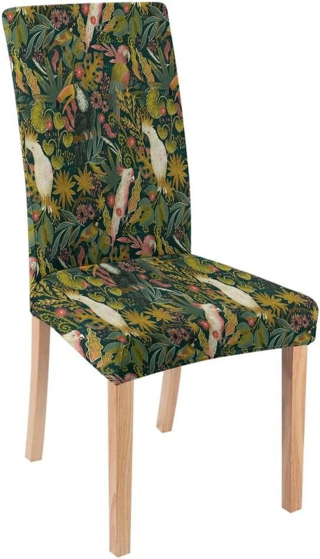 Stretch Parson Chair Slipcovers for Dining Room Set of 6,Boho Tropical ...