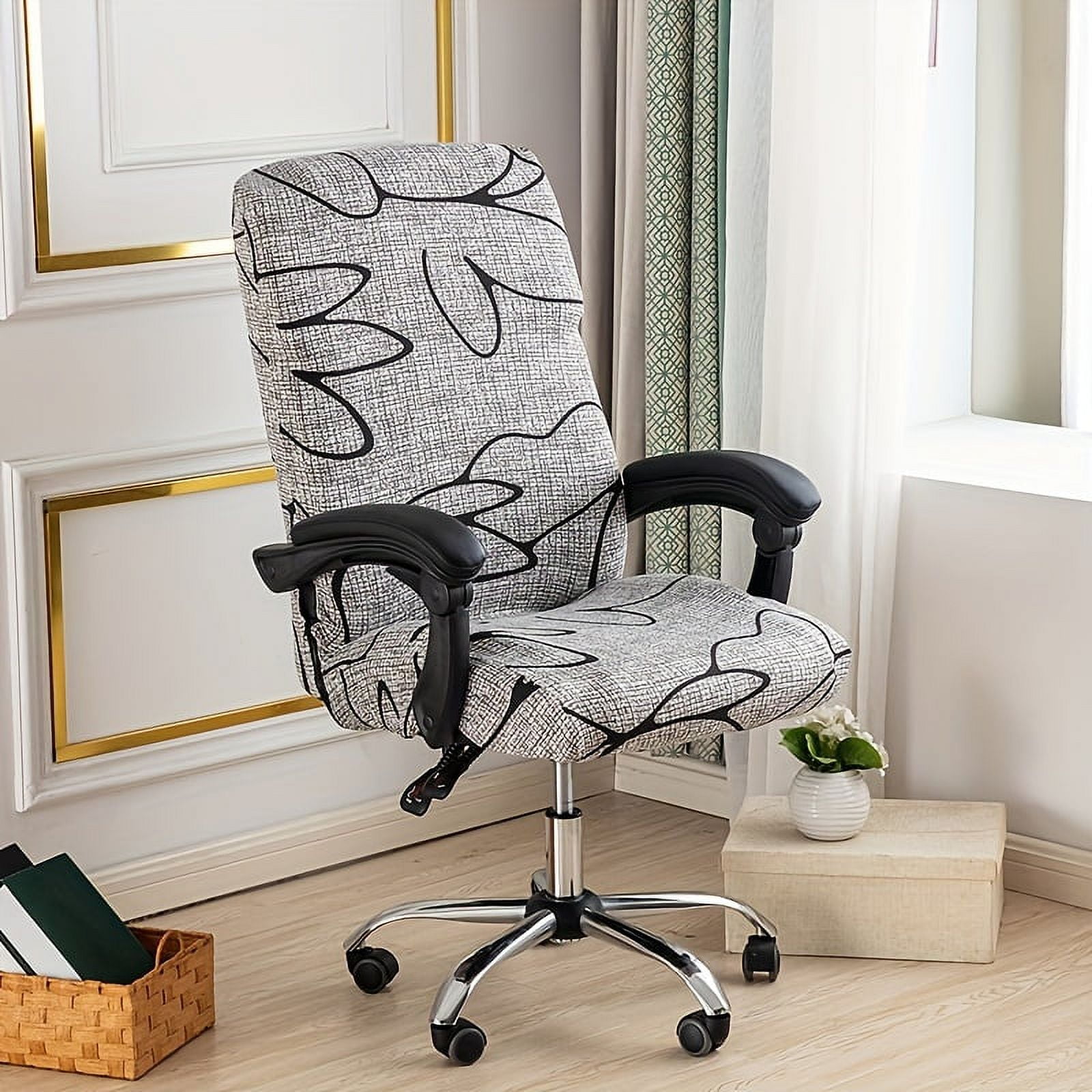 Stretch Printed Office Computer Chair Covers, Universal Desk Rotating ...