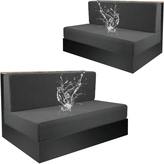 Stretch RV Dinette Cushions Covers, Jacquard RV Couch Cover Booth Seat ...