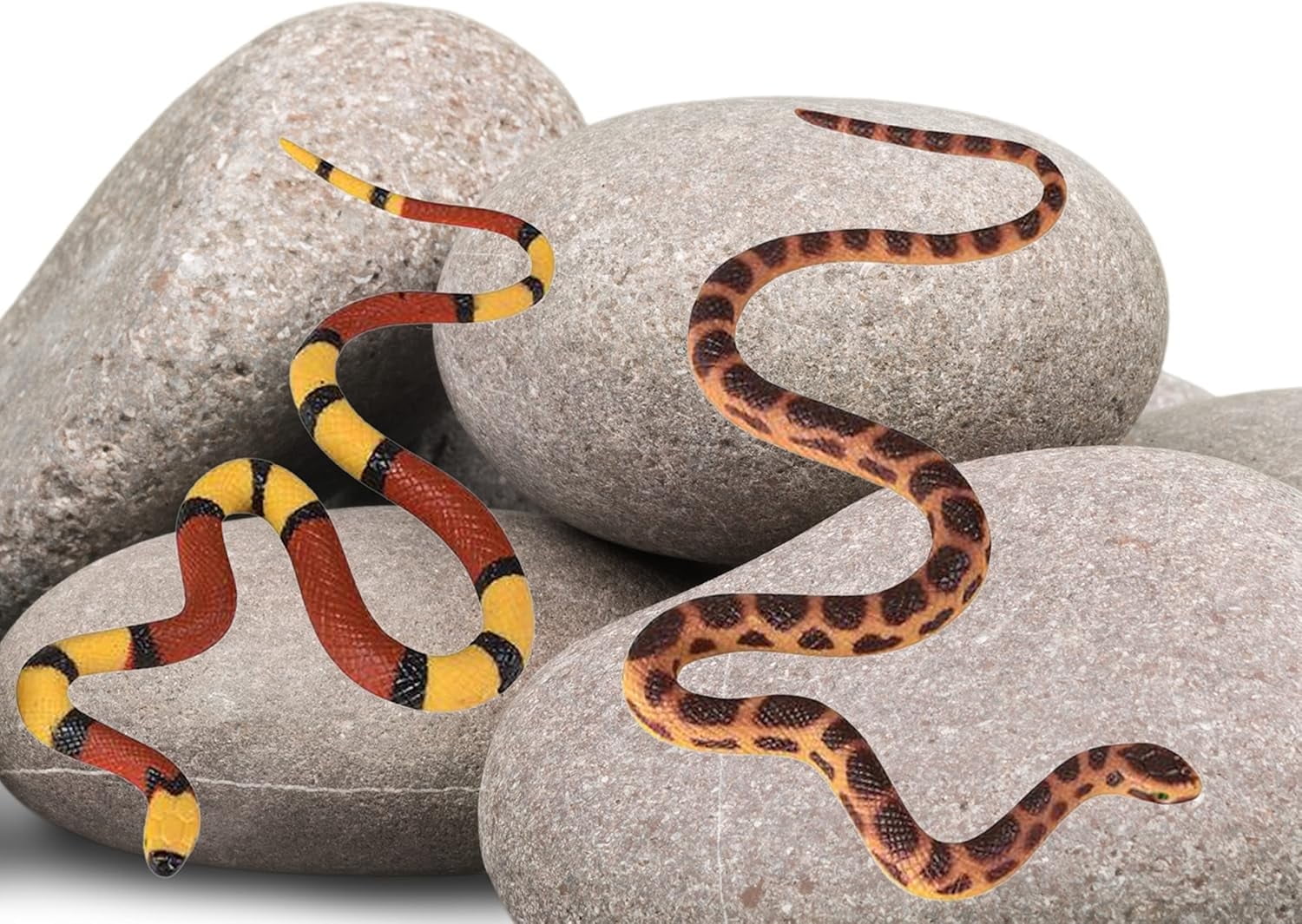 Stretch Realistic Prank Snake - Birds Deterrent, Gag Fake Coral Snake ...