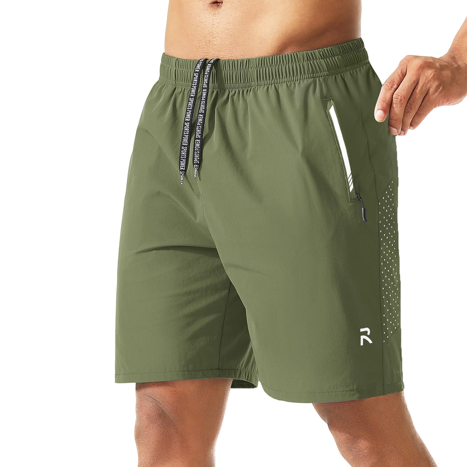 Stretch Running Shorts for Men Elastic Waist Workout Shorts Quick Dry ...