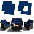Stretch Seat Cushion Covers 4/8 Pack, Outdoor Patio & Indoor Sofa ...