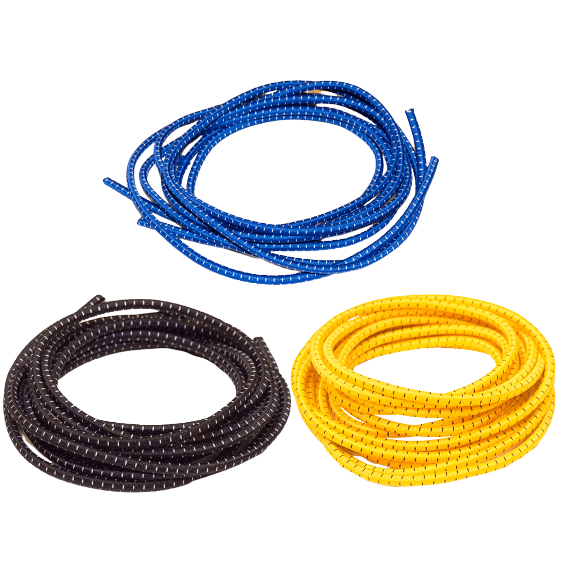 Stretch Shoelace 3-Pack (With Easy Lock, Blue, Black & Orange) by More ...