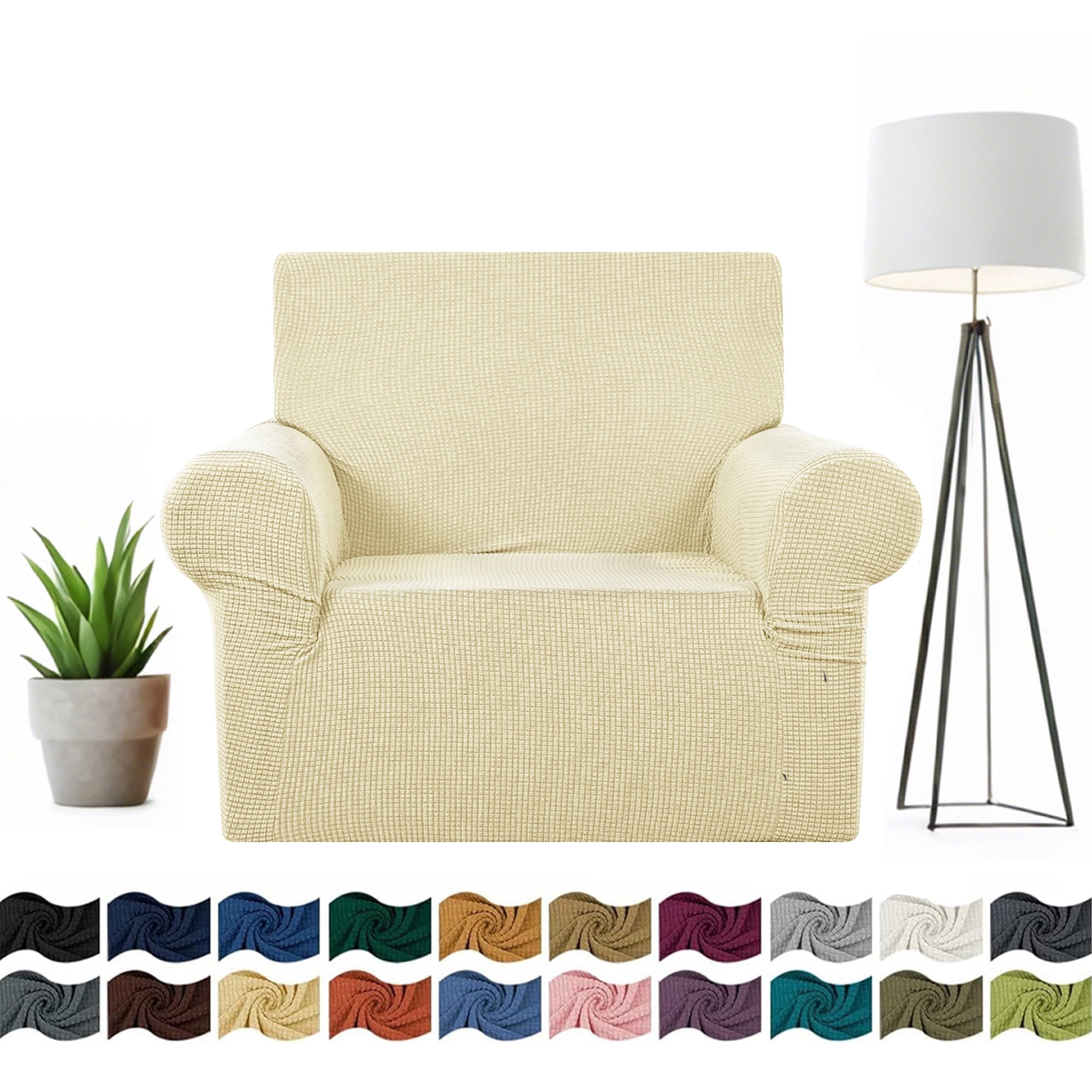 Stretch Single Sofa Slipcover 1 Piece Couch Sofa Cover Furniture ...