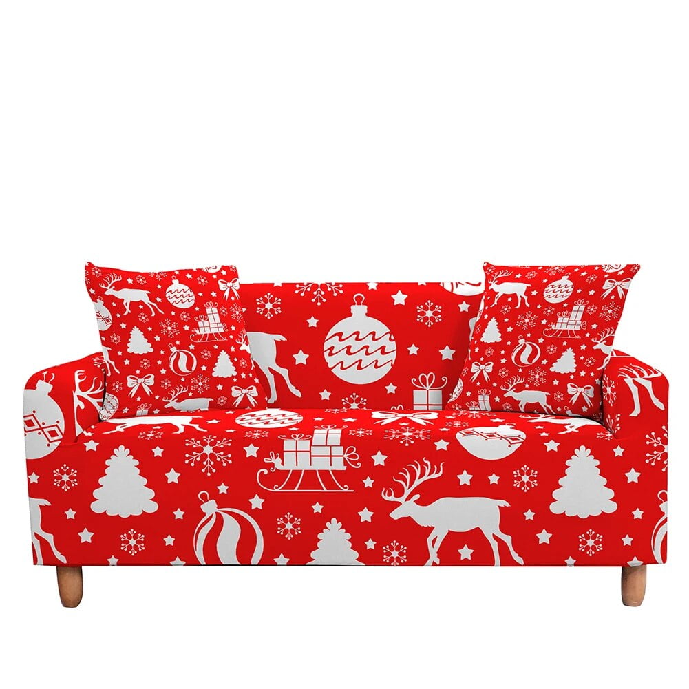 Stretch Sofa Cover for Living Room Christmas Slipcovers Elastic ...