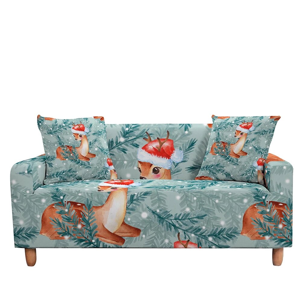 Stretch Sofa Cover for Living Room Christmas Slipcovers Elastic ...
