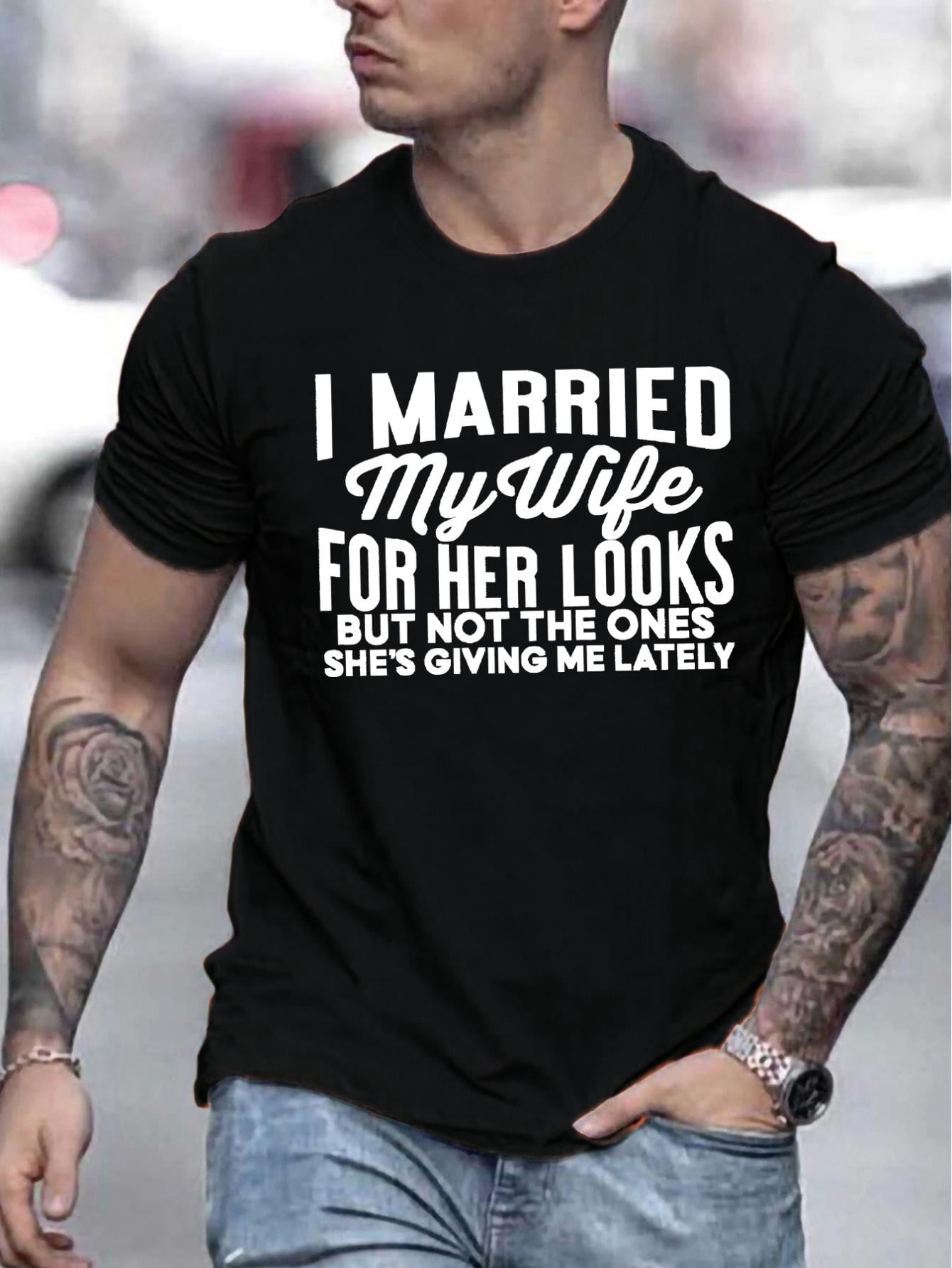 Stretch Soft, Men's Casual Fashion T-Shirt with Unique 'I Married My ...