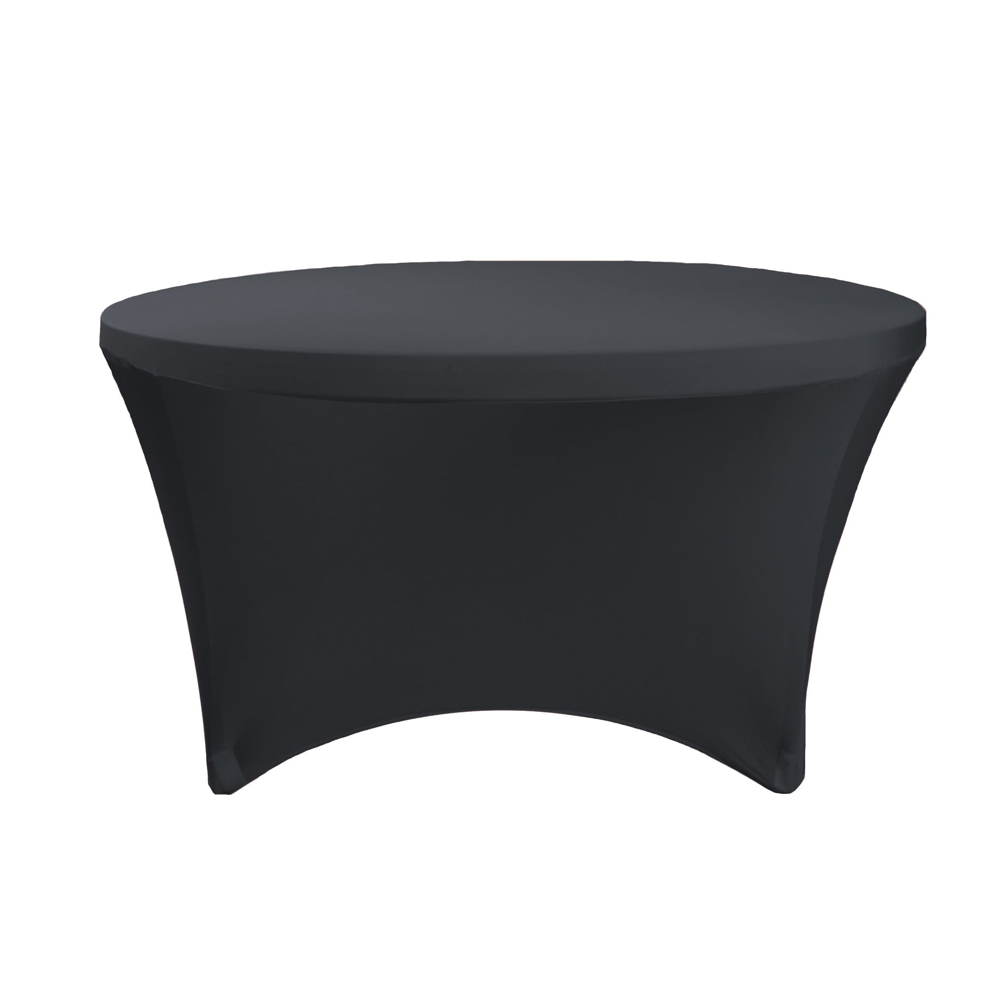 Stretch Spandex 4 ft Round Table Cover Black - Walmart.com