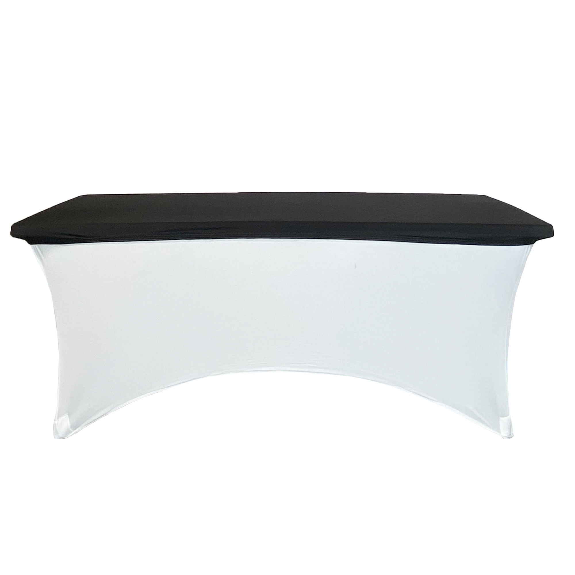 Stretch Spandex 6 ft Rect. Table Topper/Cap Black - Walmart.com