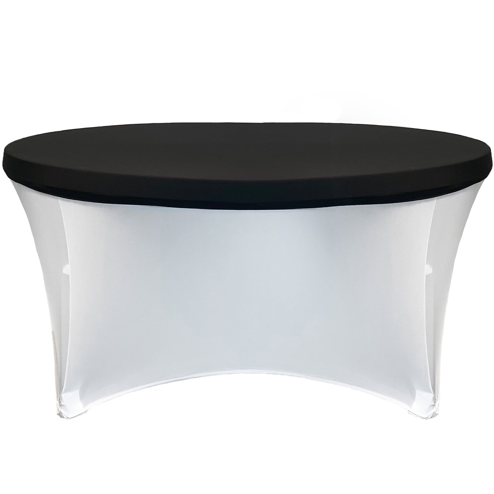 Stretch Spandex 6 ft Round Table Topper/Cap Black - Walmart.com