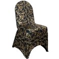 Stretch Spandex Black Banquet Chair Cover With Gold Marbling - Walmart.com