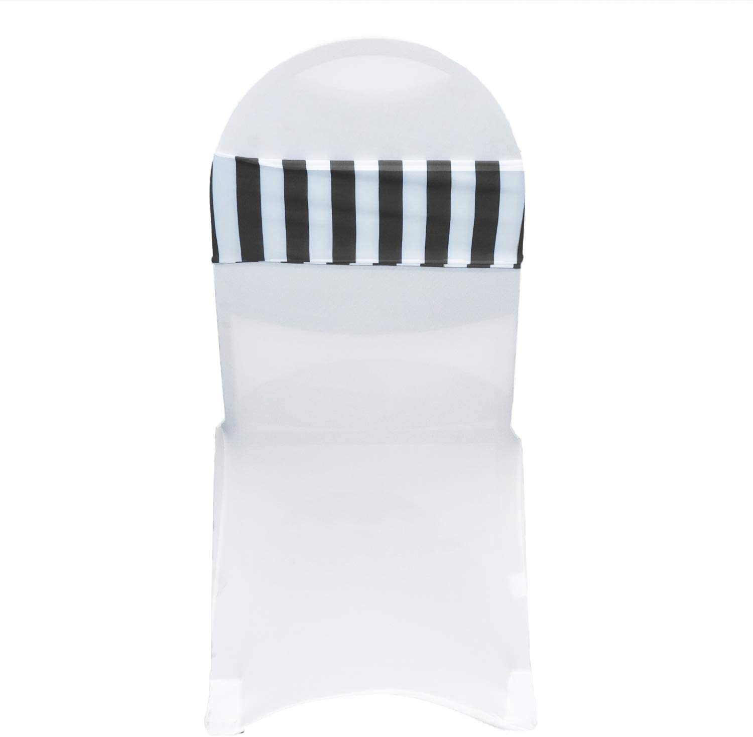 - Stretch Spandex Chair Bands Black White Striped (Pack of 10 ...