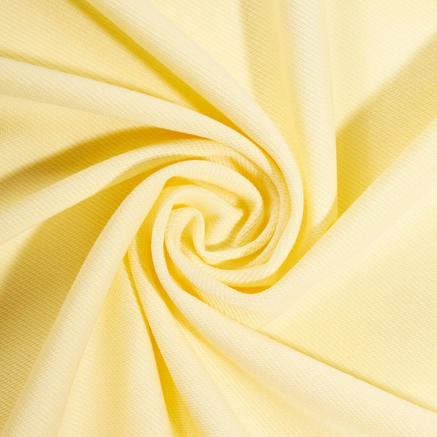 Stretch Twill French Terry - Light Yellow Polyester Spandex 62" Fabric ...