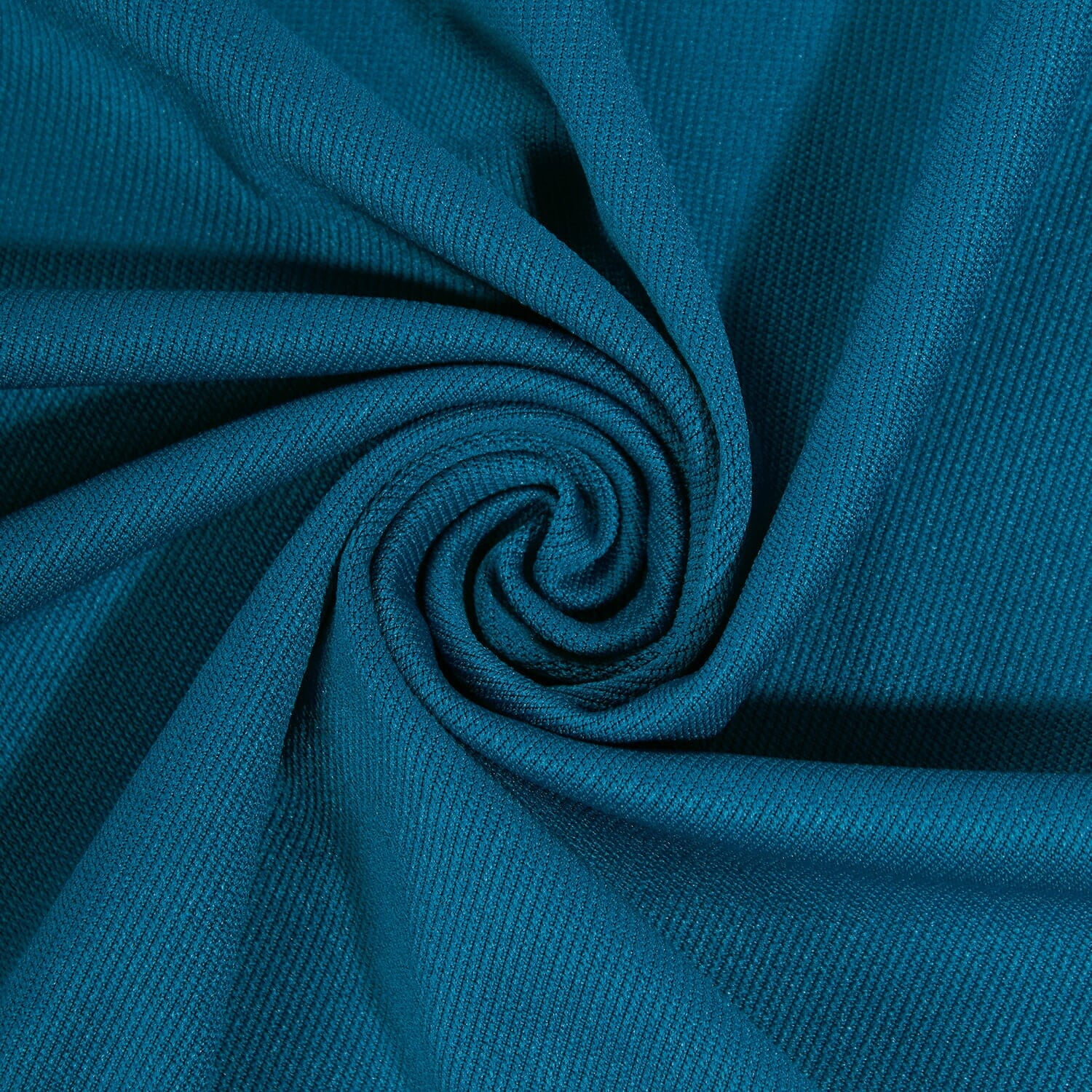 Stretch Twill French Terry - Teal Polyester Spandex 62" Fabric By The ...