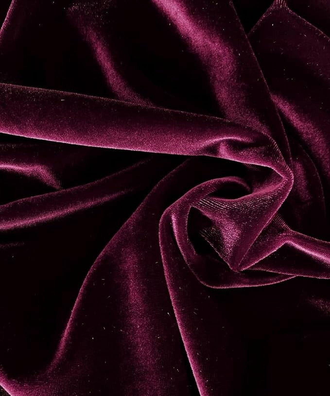Stretch Velvet Fabric by the Yard – 60" Wide Soft Polyester Spandex ...