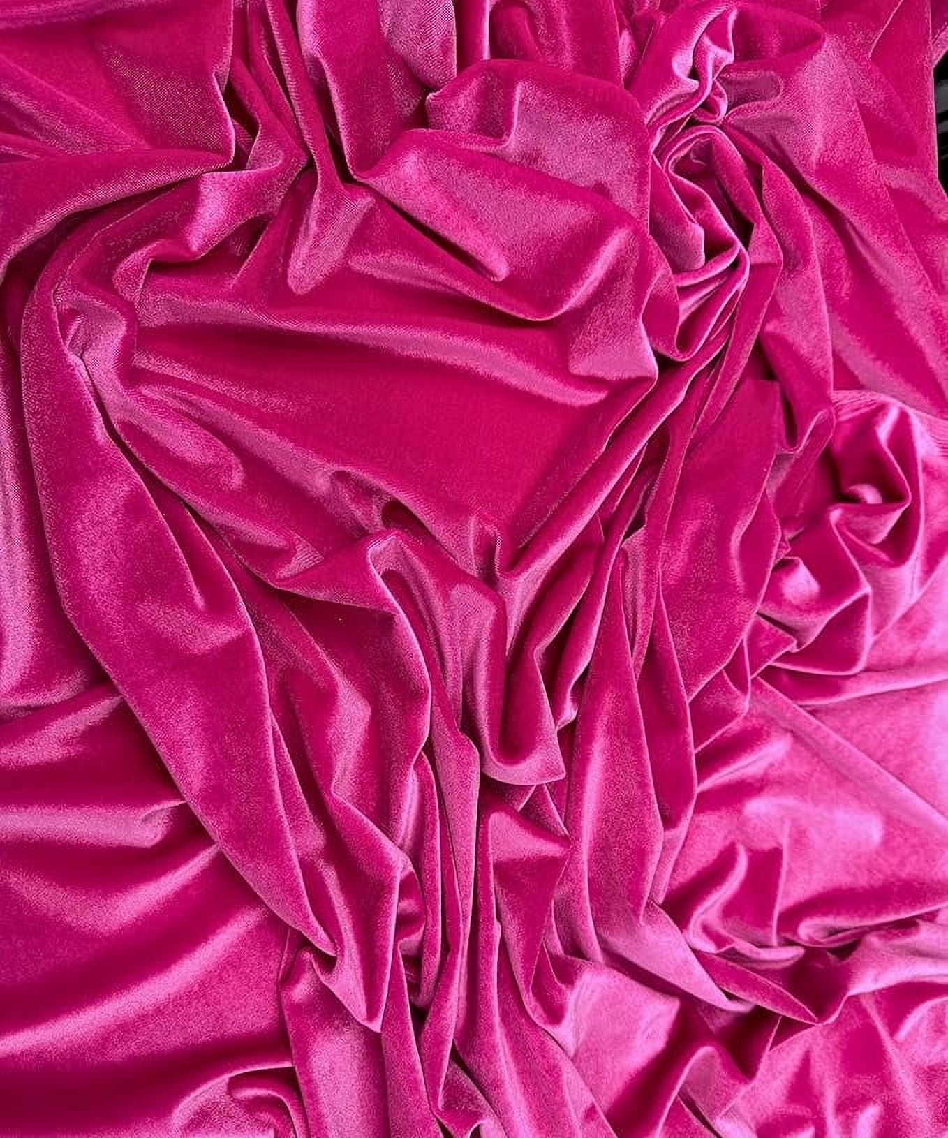 Stretch Velvet Fabric by the Yard – 60" Wide Soft Polyester Spandex ...