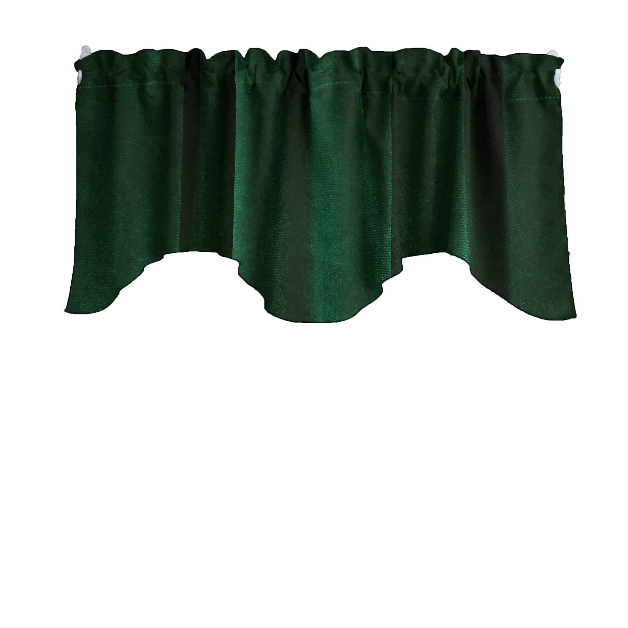 Stretch Velvet Solid Scalloped Window Valance 58" Wide / 20" Tall ...