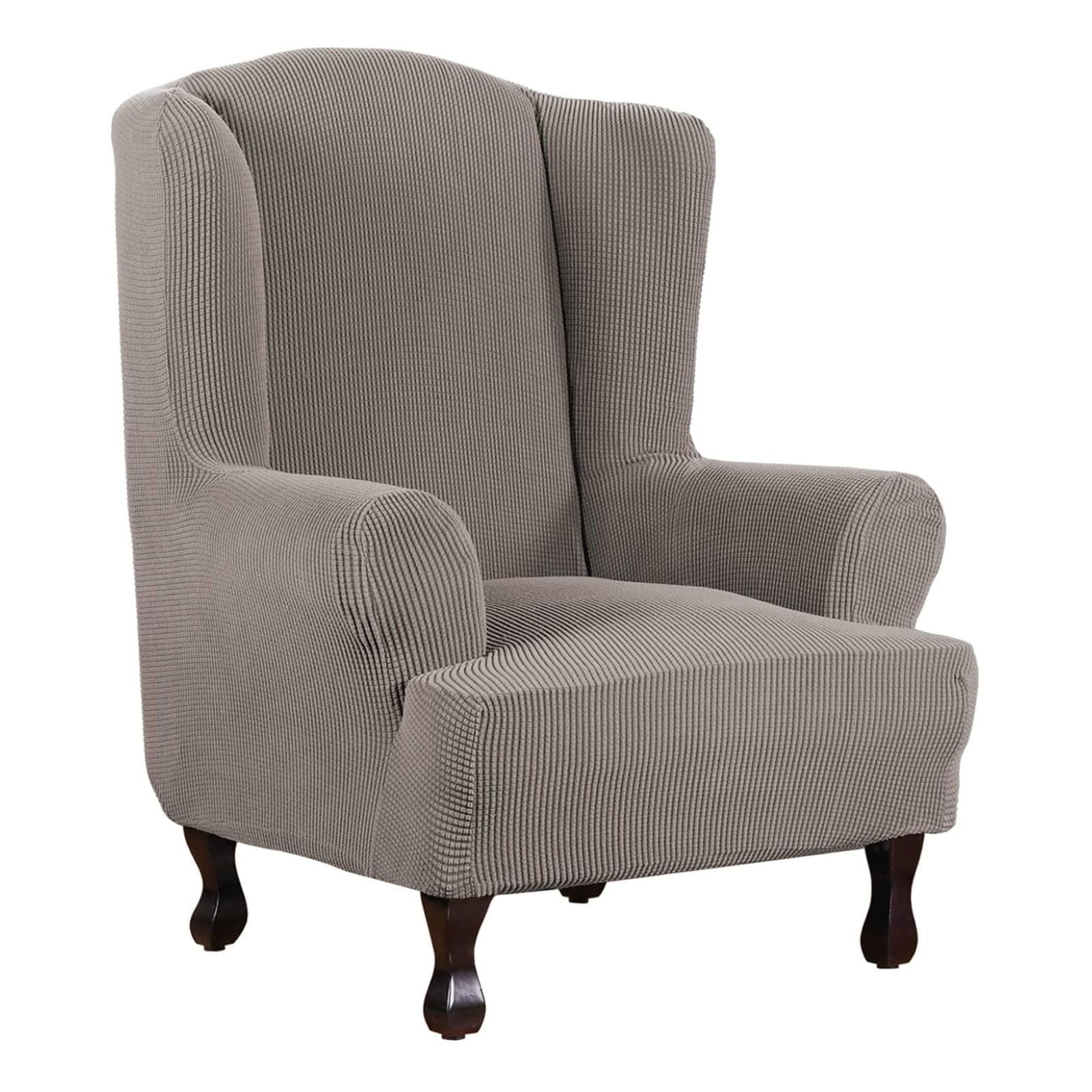 Stretch Wingback Chair Cover, 1-Piece Spandex Jacquard Wing Chair Cover ...