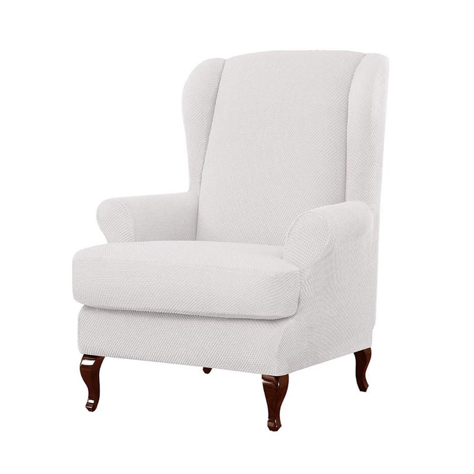 ACIRAE Stretch Wingback Chair Cover, 2-Piece Spandex, Furniture ...
