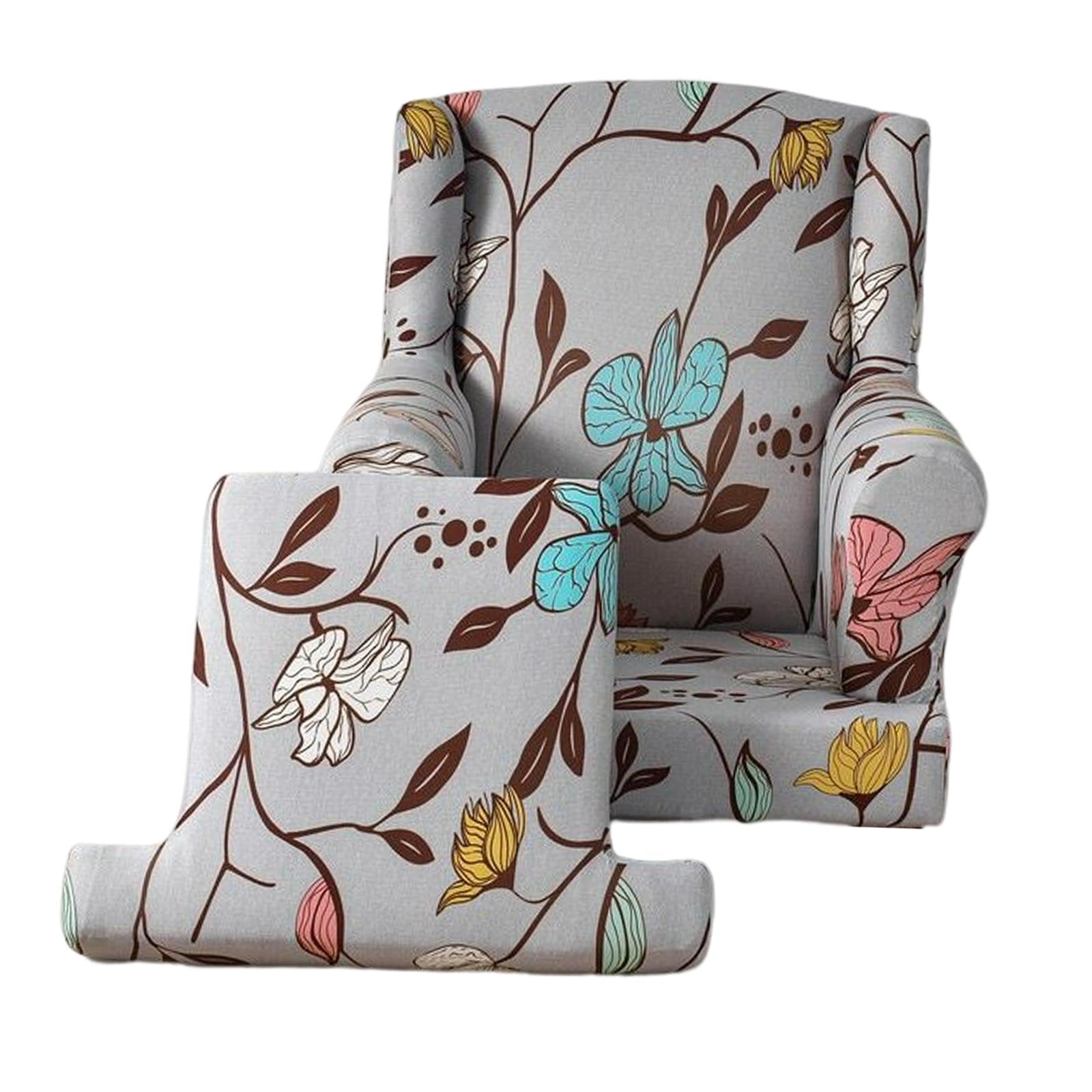 Wing Slipcover for Living Room, Stretch Wingback Chair Cover, Washable ...