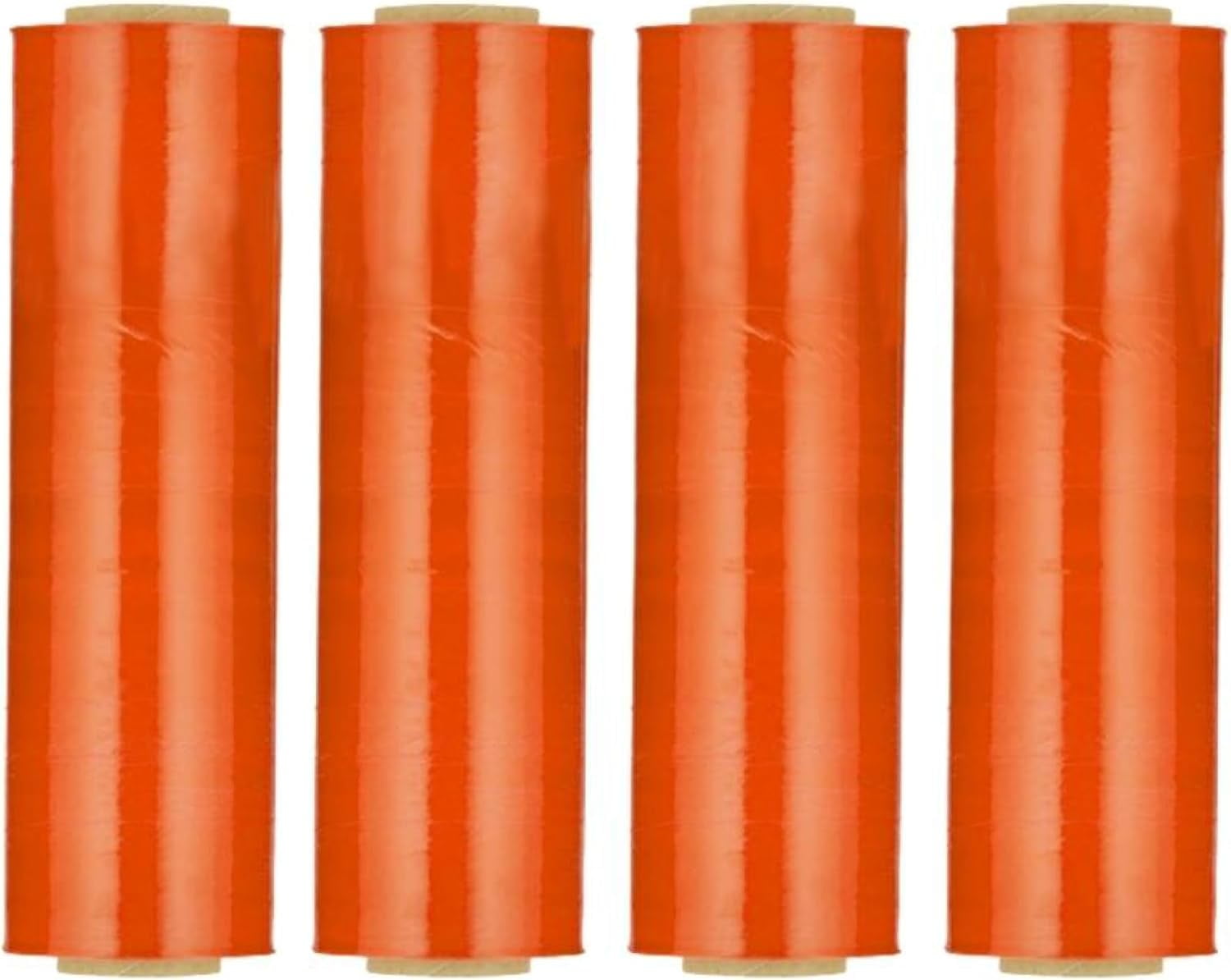 Stretch Wrap, 18 Inch x 1500 Feet, 80 Gauge, 4 Pack, Dark Orange ...