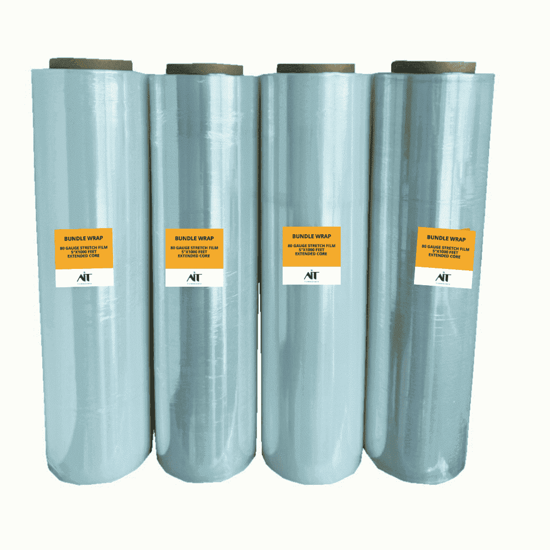 Stretch Wrap Extra Thick 18" 1000 Sq ft 80 Gauge (20 Micron) Stretch ...
