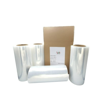 PSBM Green Stretch Wrap, 4 Pack, 17 Inch x 1476 Feet, 34 Gauge, Dark/Opaque Hand Stretch Film ...