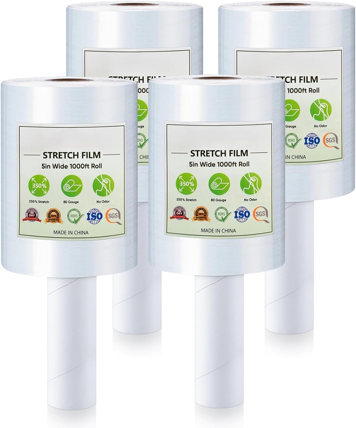 Stretch Wrap Stretch Film Roll, 1000ft Industrial Strength Wide Clear ...