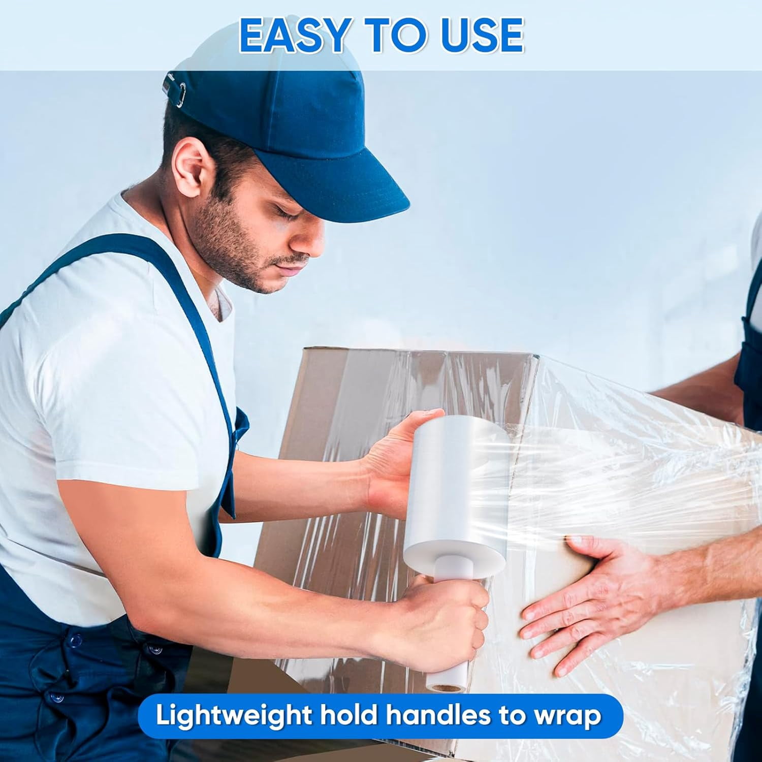 Stretch Wrap Stretch Film Roll, Industrial Strength Wide Clear Plastic ...