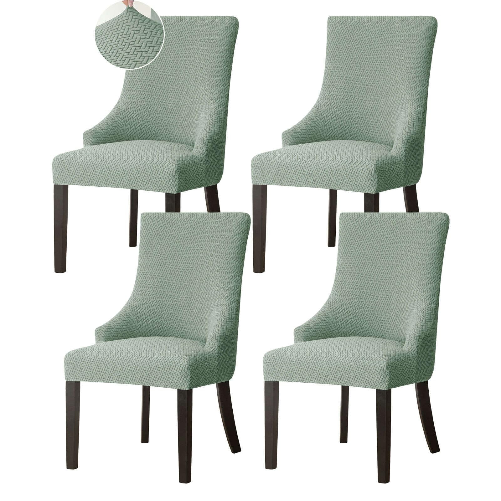 Stretch wingback Side Chair slipcover, Plaid armless wingback Chair ...