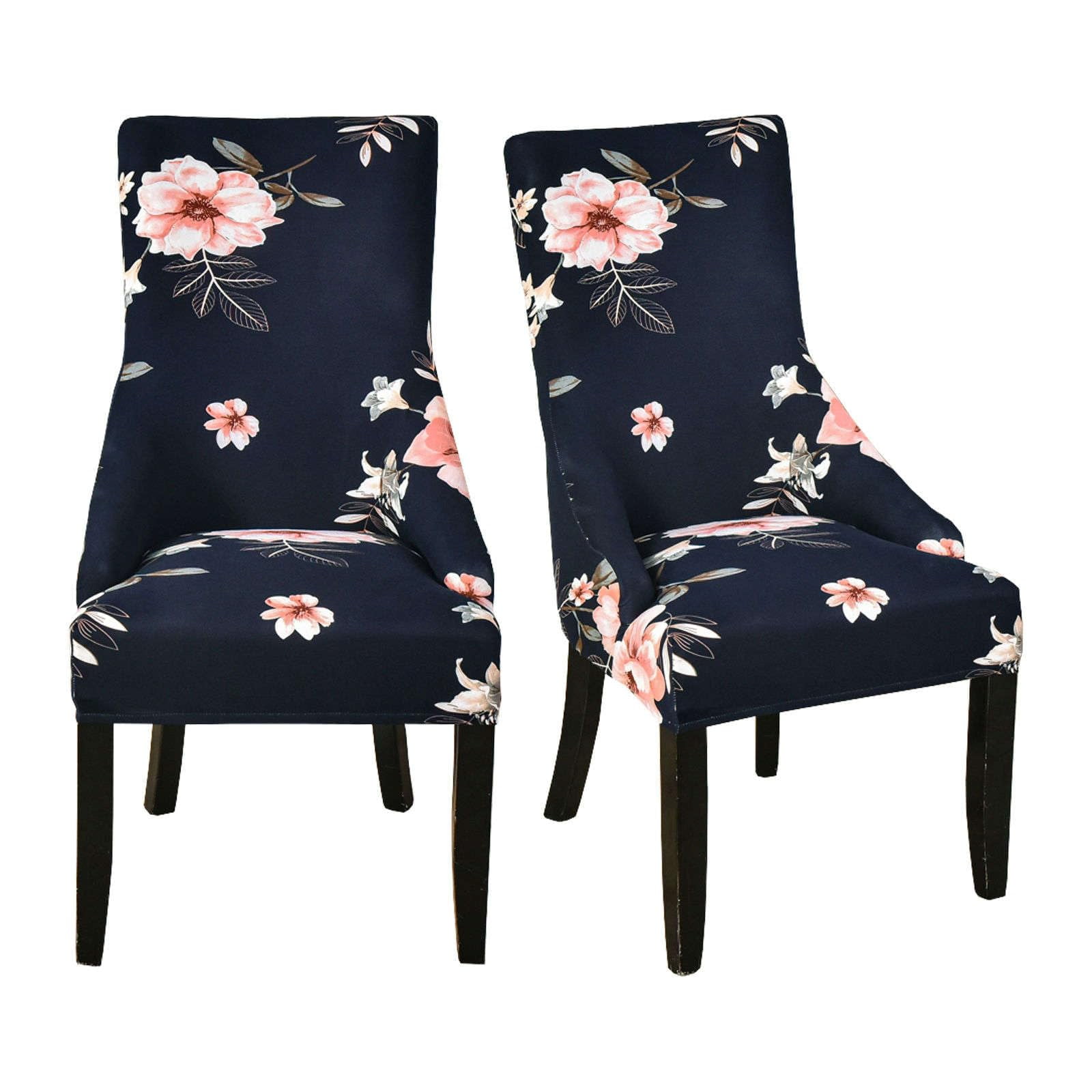 Stretch wingback Side Chair slipcover Printed, armless wingback Chair ...