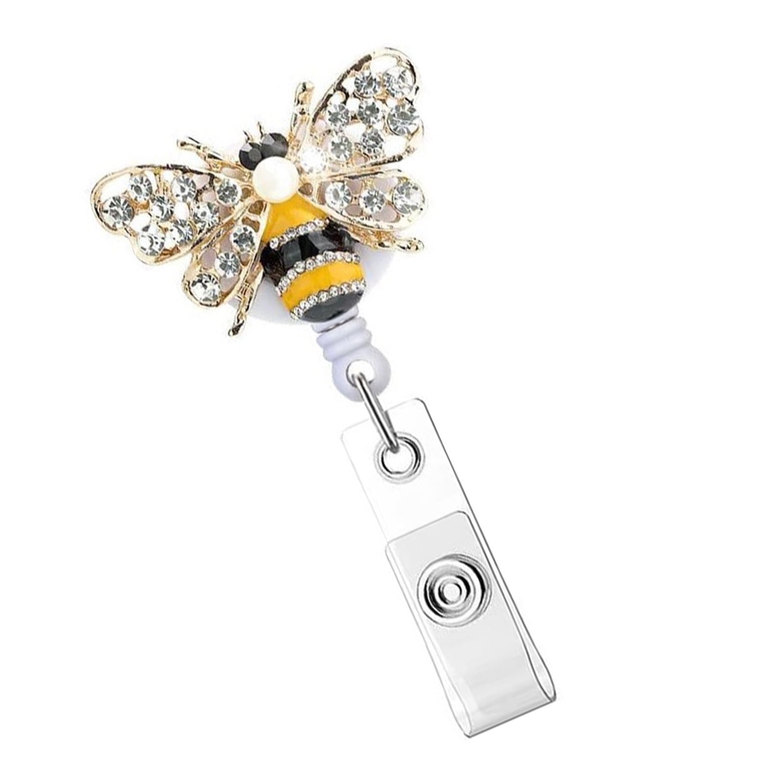 Stretchable 60cm Rhinestones Butterfly cards Badge Clip Lightweight ABS ...