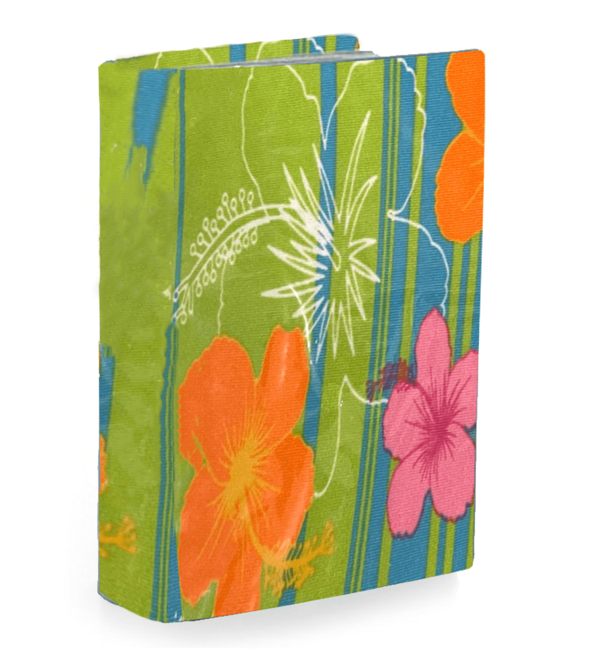Stretchable Book Cover 1-Count Hibiscus Pattern Stretchable Fabric Book ...