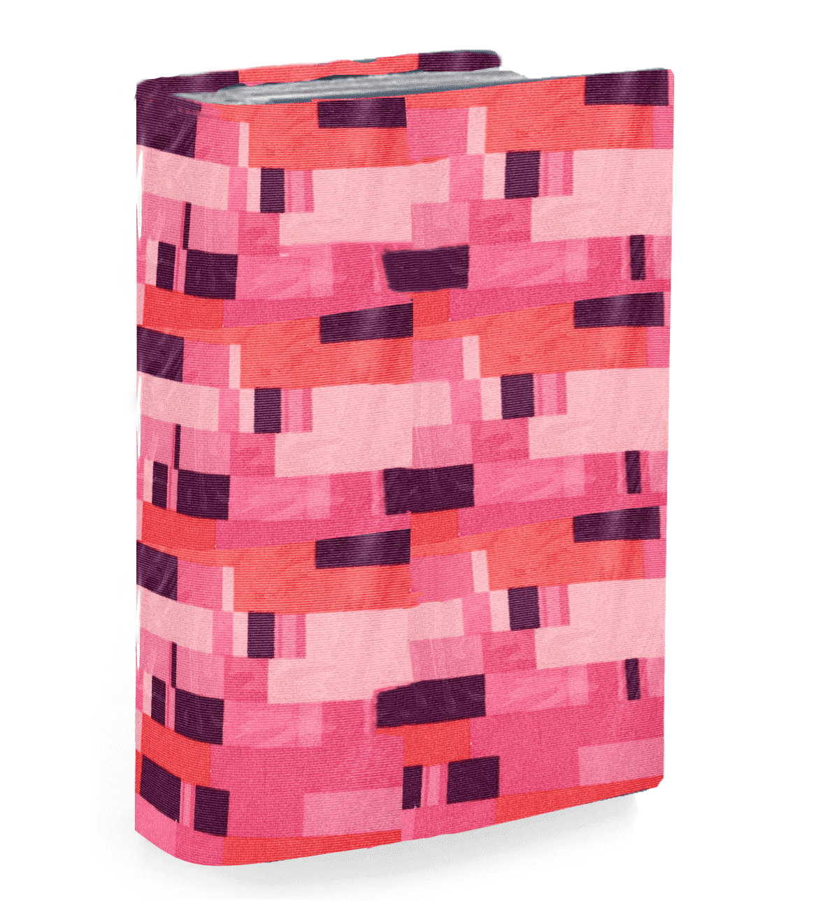 Stretchable Book Cover 1-Count Pink Purple Blocks Pattern Stretchable ...