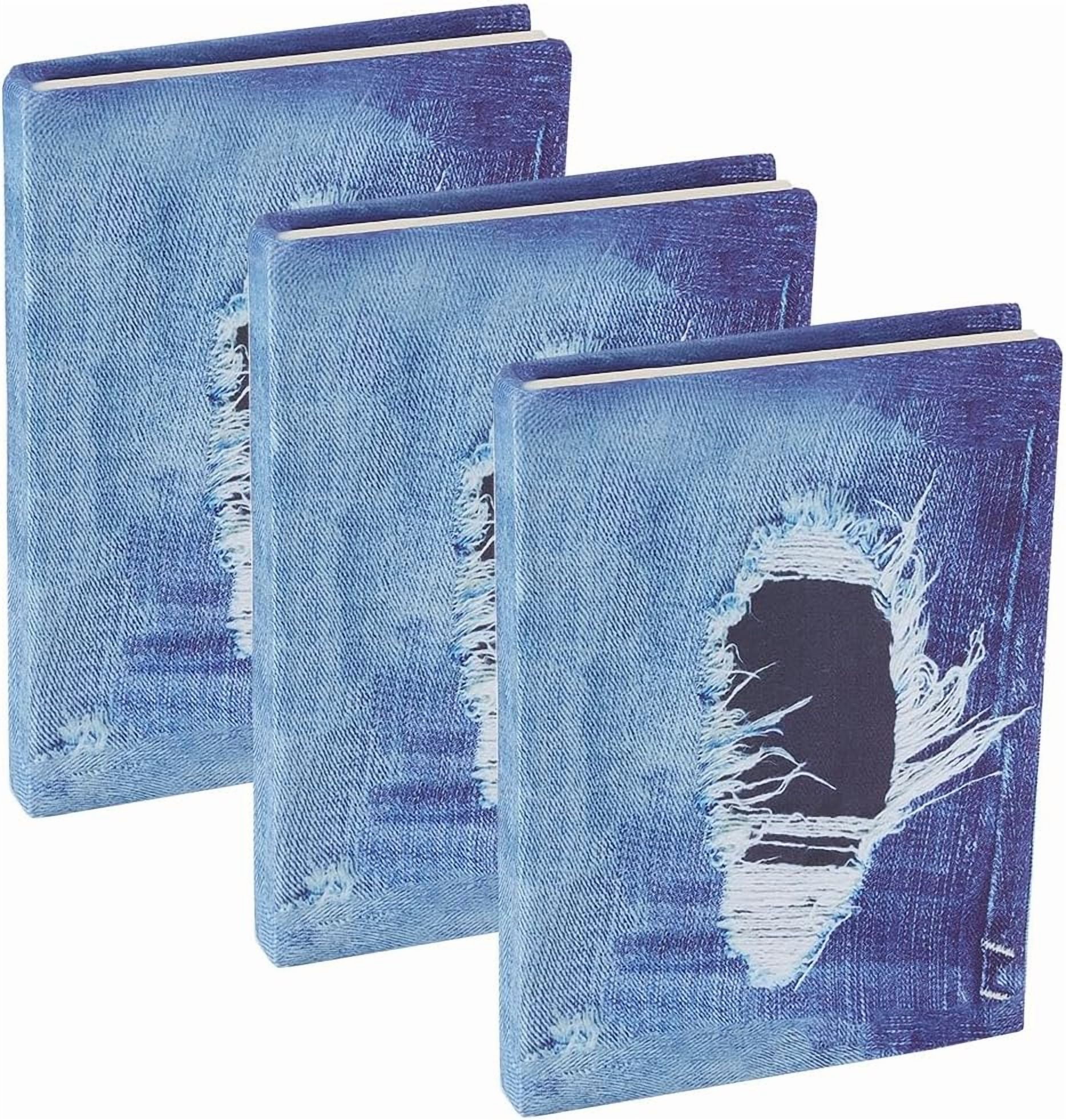 Stretchable Book Cover Ripped Jeans Pattern Washable Reusable Large ...