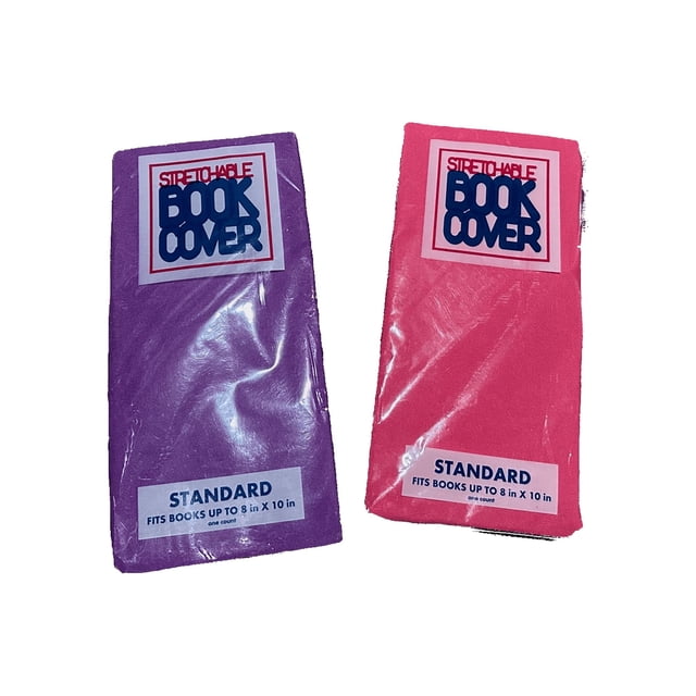 Stretchable Book Cover - Set of 2 - Size Standard Fits Books up to 8x10 ...
