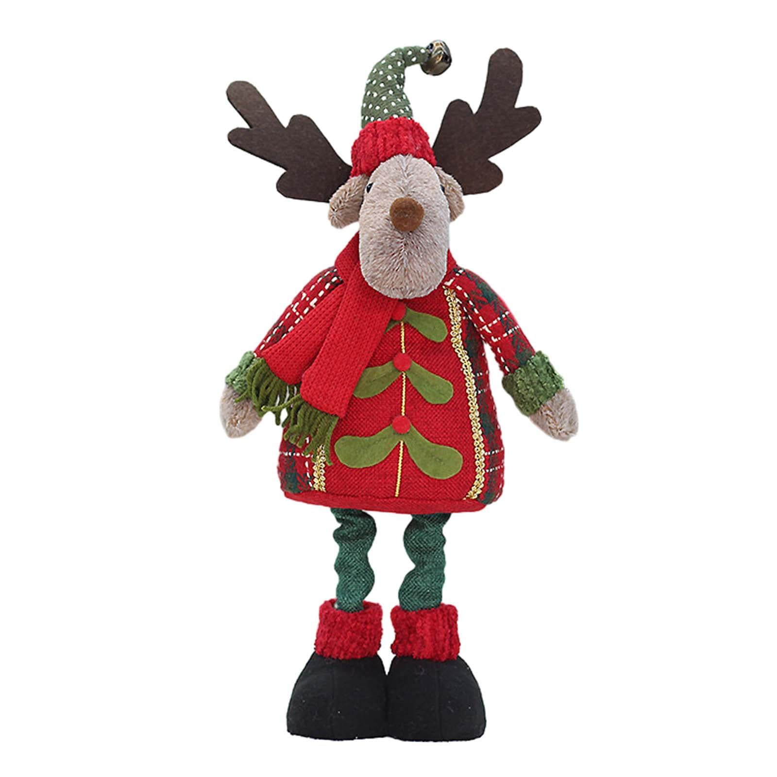 Stretchable Christmas Doll Plush Doll Standing Flexible Legs Santa ...