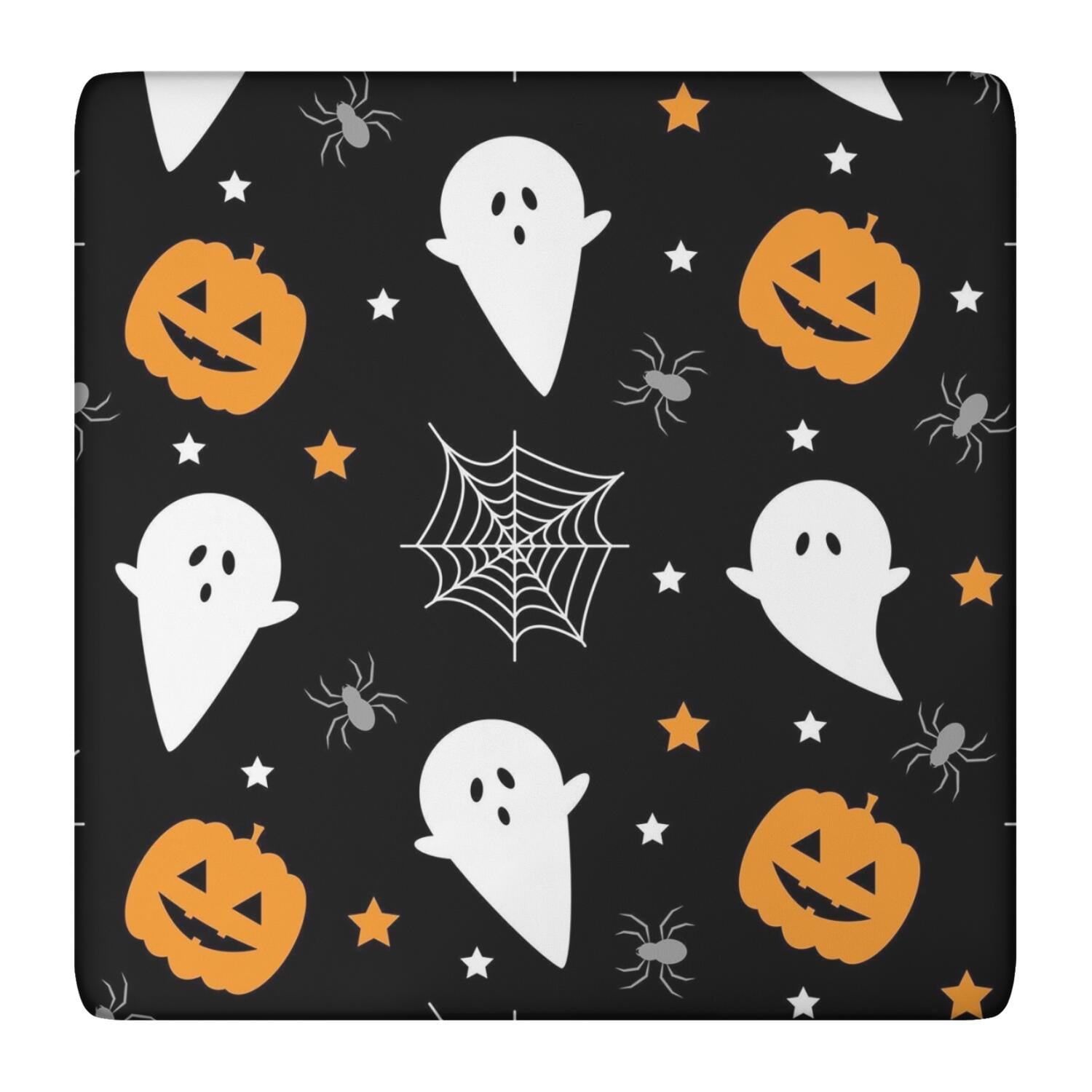 Stretchable Halloween table protector with elasticized edge, designed ...