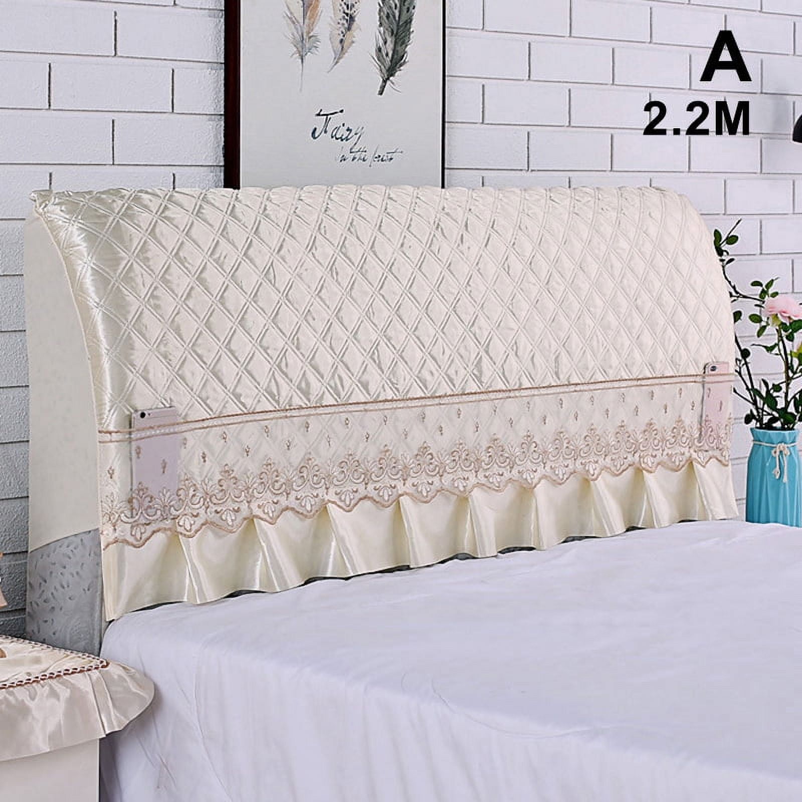 Stretchable Headboard Covers Dustproof Thickened Full Coverage Bed Head ...