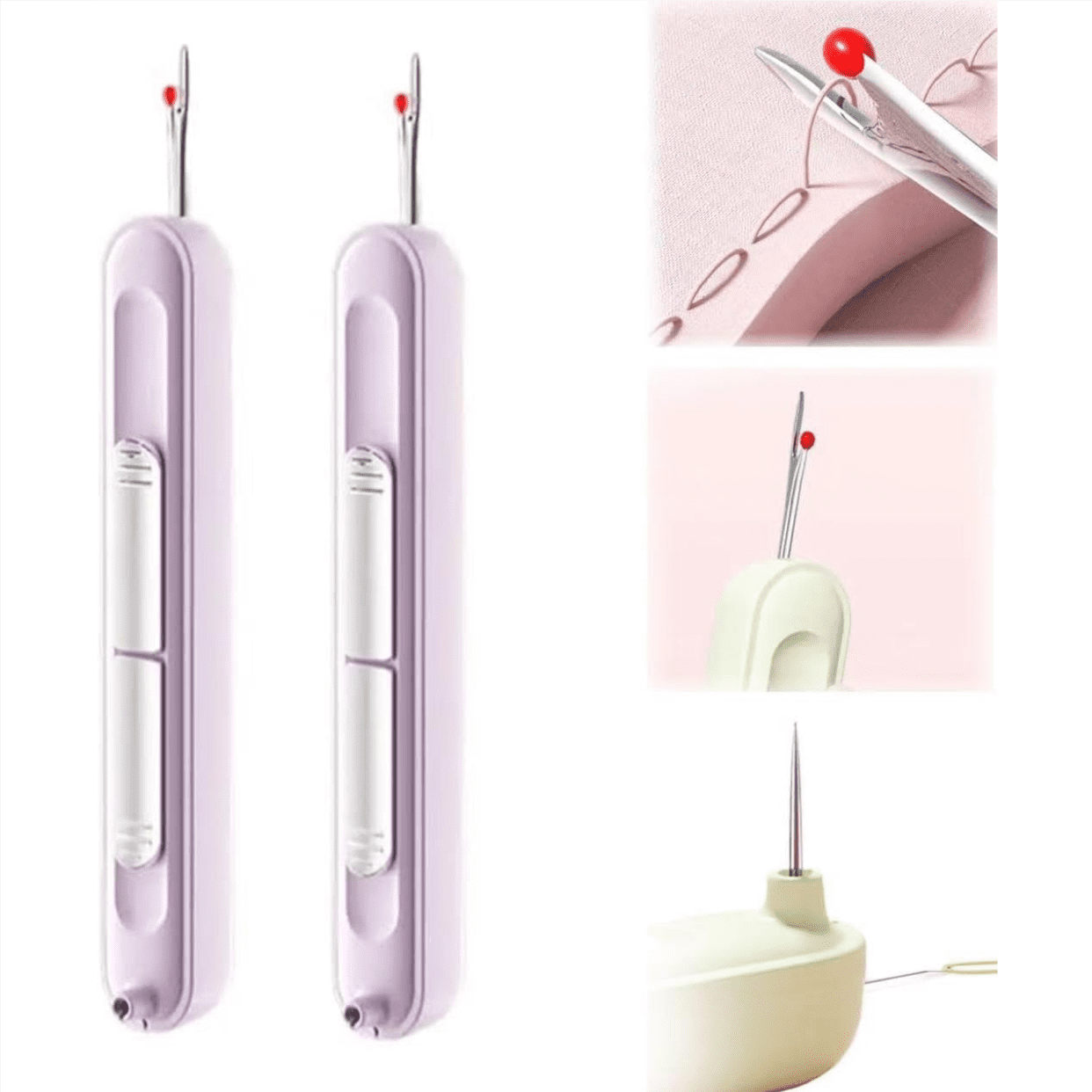 Stretchable Needle Threader with Seam Ripper – 2 in 1 Tool for Yarn ...