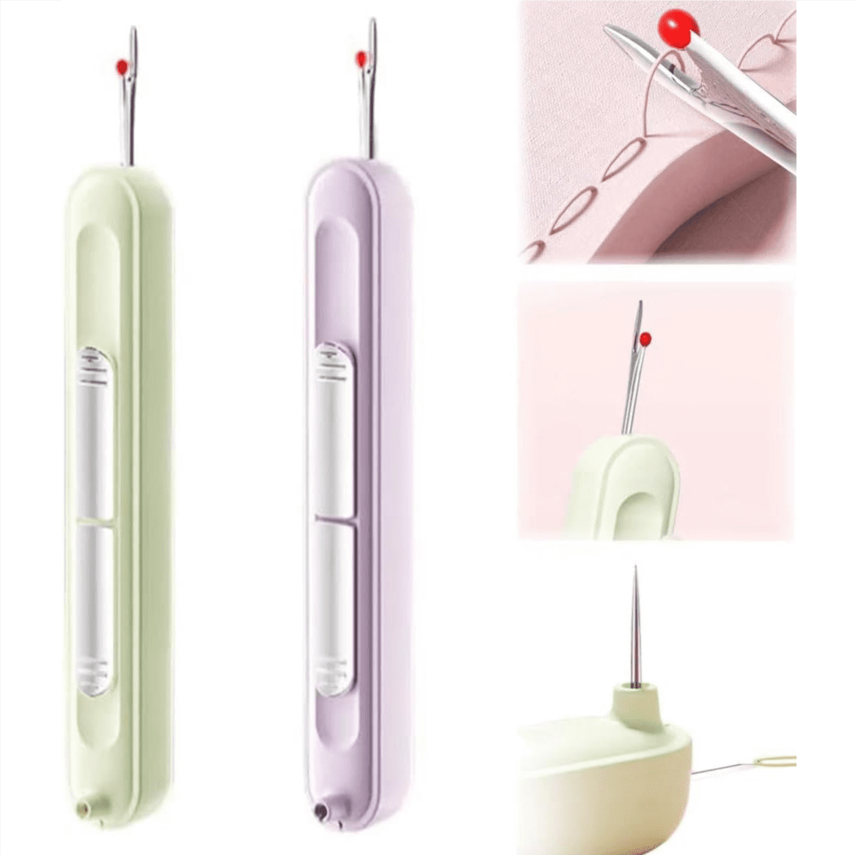 Stretchable Needle Threader with Seam Ripper – 2 in 1 Tool for Yarn ...