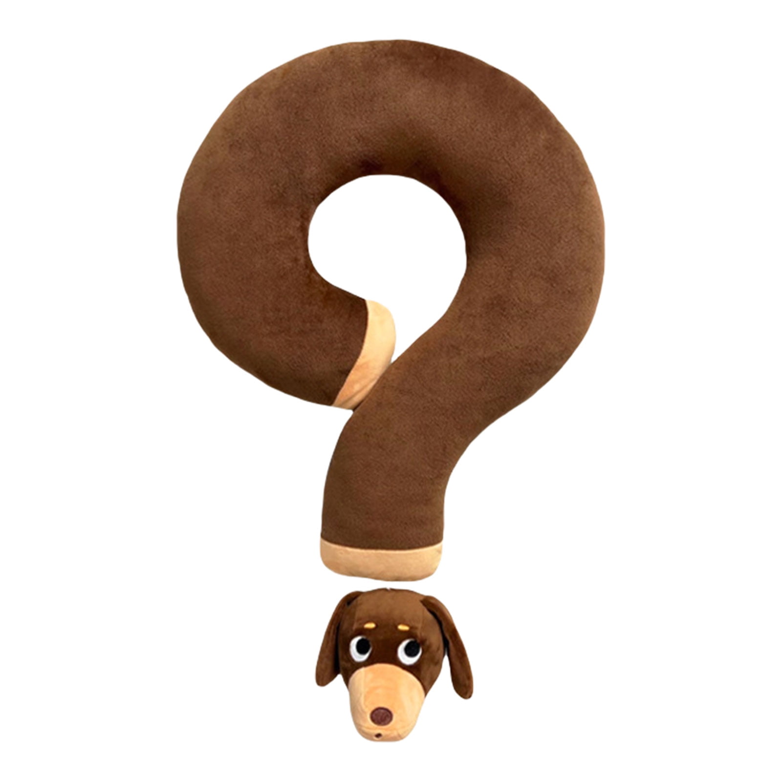 Stretchable Question Mark Plush Pillow for Neck Support, Cotton Fabric ...