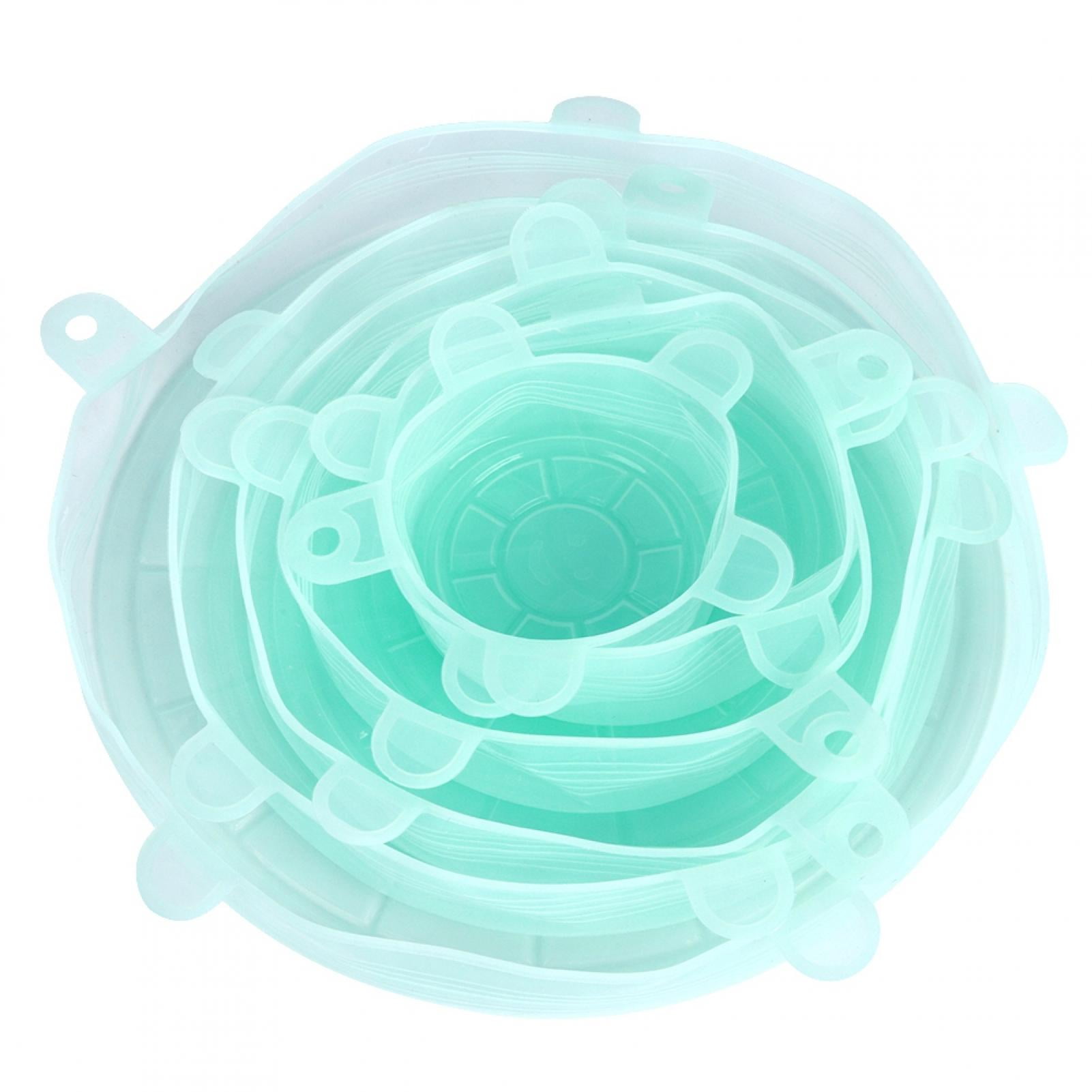 Stretchable Reusable Bowl Lids for Kitchen Storage Green Silicone Food ...