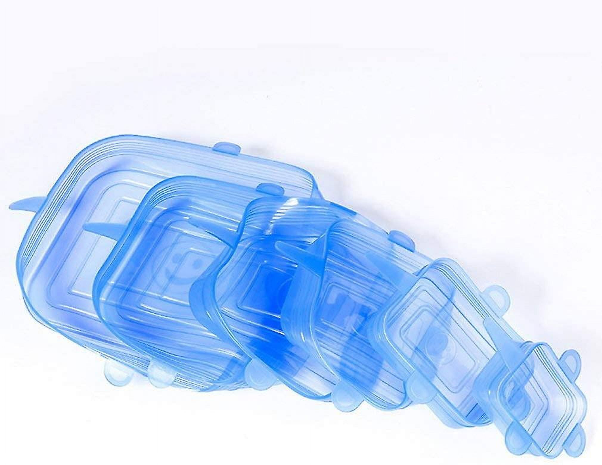 Stretchable Silicone Lids, 6 Pack Silicone Lids, Stretchable, Square ...